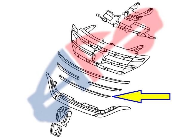 AUTOFiT Inc. GRILLE MLDG 12-14 LOWER CHR CR-V