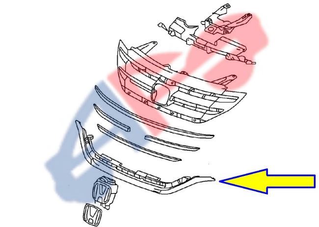 AUTOFiT Inc. GRILLE 12-14 GARNISH CR-V