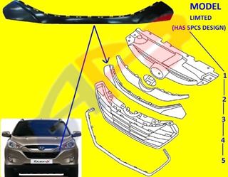 AUTOFiT Inc. GRILLE MOLDING CENTER 10-13 PTD TUCSON