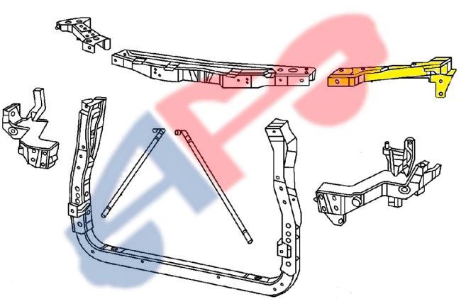 AUTOFiT Inc. RAD SUPPORT 11-13 LH UPPER G-CHEROKEE/DURANGO (14-21 6.2L ...