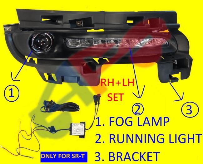 AUTOFiT Inc. FOG LAMP + DAYTIME RUNNING LAMP + BEZEL 14-16 RH+LH LED ...
