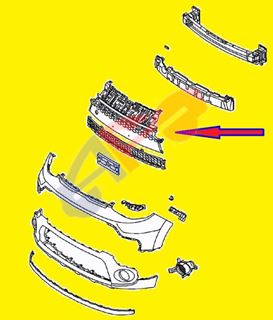 AUTOFiT Inc. GRILLE 17-19 CENTER BASE, LX,+, EX SOUL