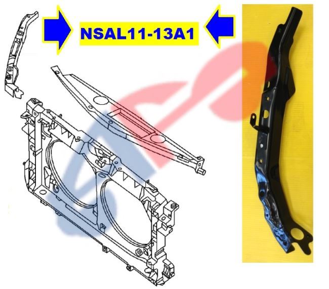 AUTOFiT Inc. RAD SUPPORT 13-18 RH SIDE SDN ALTIMA/MAXIMA