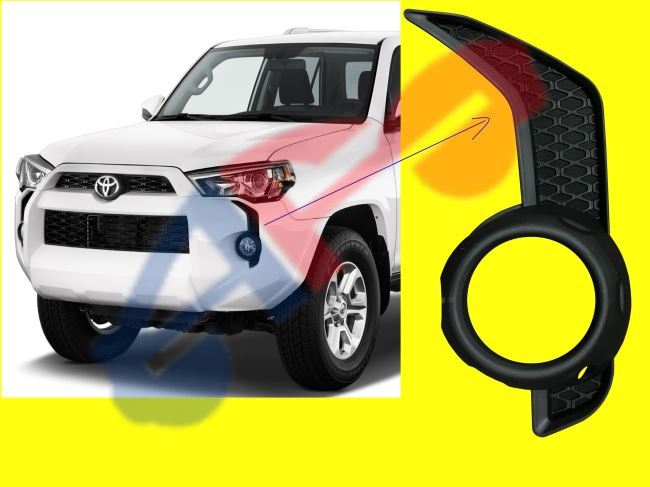 AUTOFiT Inc. FOG LAMP BEZEL 14-20 LH W/O CHR TRIM 4RUNNER