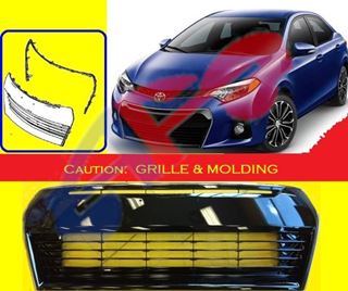 AUTOFiT Inc. GRILLE ASSY 14-16 LOWER S COROLLA
