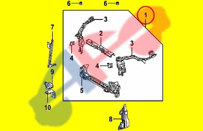 AUTOFiT Inc. RAD SUPPORT 09-12 ASSY MATRIX