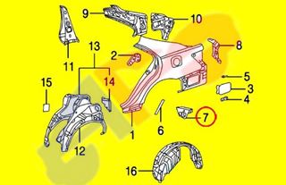 AUTOFiT Inc. BRACKET (WEELHOUSE REINF) 07-11 RH FT CAMRY/CAMRY HYBRID OEM