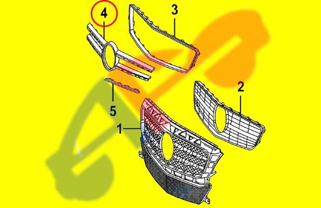 AUTOFiT Inc. GRILLE MOULDING 12-14 CNT 550 CLS-CLASS