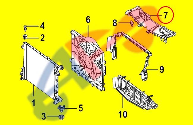 AUTOFiT Inc. . SHROUD, UPPER 5.5L ENG 10-12 E-CLASS