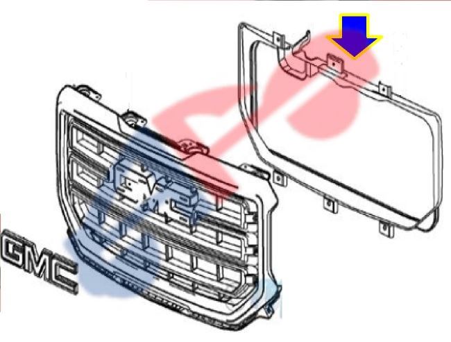 AUTOFiT Inc. GRILLE BRACKET 16-18 INNER W/O TOWING PKG 1500 SIERRA