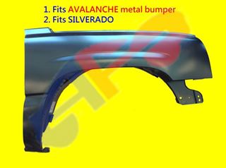 AUTOFiT Inc. FENDER 03-06 RH SILVARADO/03-06 AVALANCHE W/O CLADDING