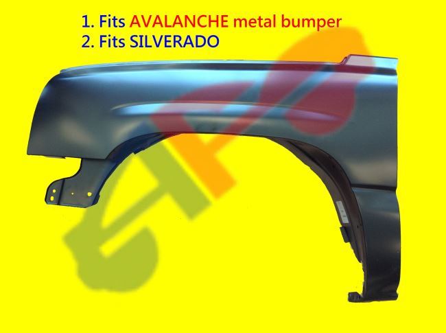 AUTOFiT Inc. FENDER 03-06 LH SILVERADO/03-06 AVALANCHE W/O CLADDING