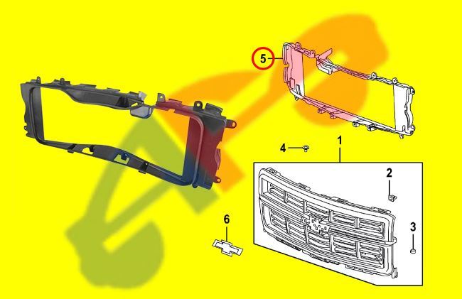 AUTOFiT Inc. GRILLE MOUNTING PANEL 14-15 W/TOW-PKG W/Z71 LT/LTZ/HIGH ...