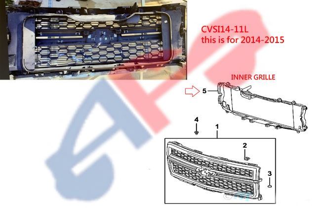 AUTOFiT Inc. GRILLE MOUNTING PANEL 14-15 W/O TOWING W/O Z71 W/T,LT/LS ...