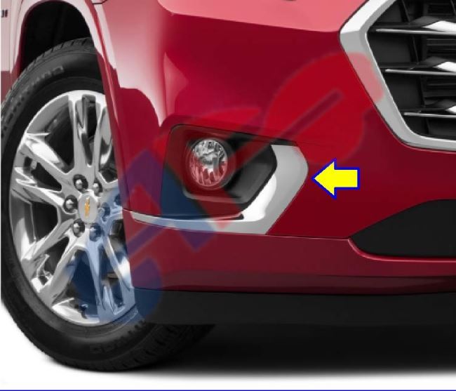 AUTOFiT Inc. BEZEL INSERT 18-21 RH CHR W/ AIR DEFLECTOR TRAVERSE