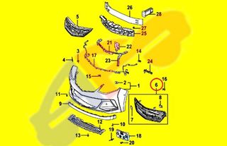 AUTOFiT Inc. GRILLE 16-19 LOWER PREMIER-MODEL VOLT