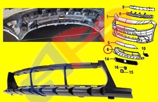 AUTOFiT Inc. BUM SUPPORT(ABSORBER) 15-21 FT LOWER HOOD-SCOOP CHARGER