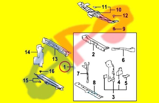 AUTOFiT Inc. RAD SUPPORT ASSY 20-22 USA-BUILT 1.8L SDN COROLLA
