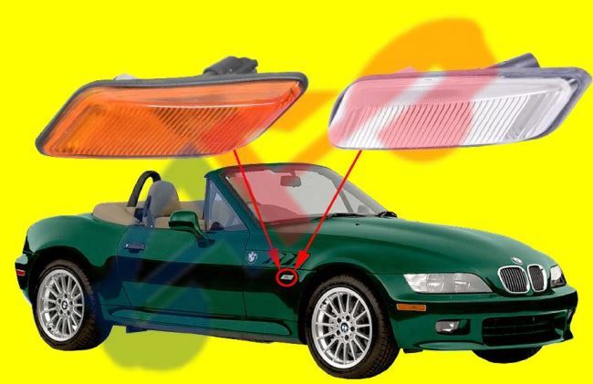 AUTOFiT Inc. SIDE REPEATER 96-02 RH CLR ON-FENDER Z3