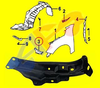 AUTOFiT Inc. BRACKET 19-22 FT LH FENDER STEEL ALTIMA