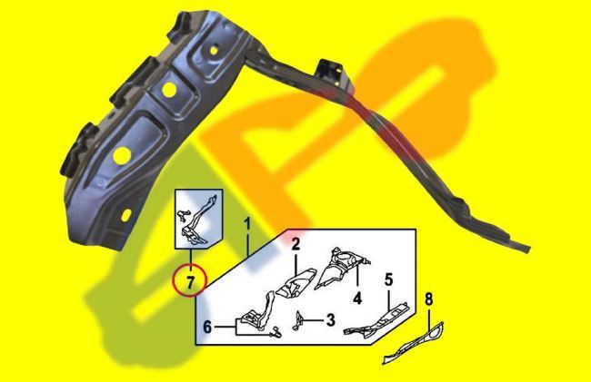 AUTOFiT Inc. BRACKET 17-20 FT RH FENDER APRON SDN/WGN IMPREZA